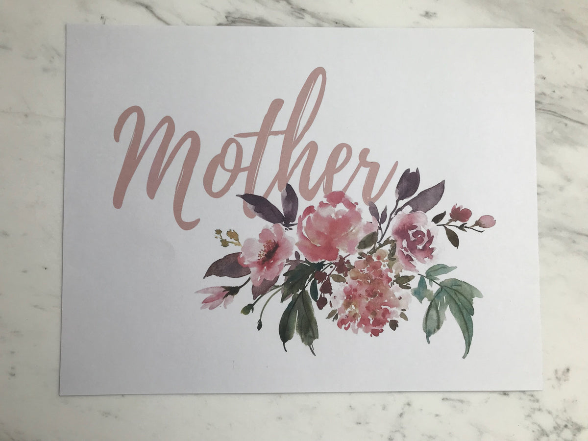 Mother's Day Printable Floral Banner, Floral Card, Floral Sign, & Flor ...